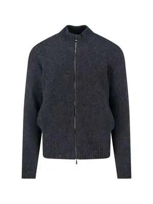 DRUMOHR Zip Front Knit Cardigan - Grey