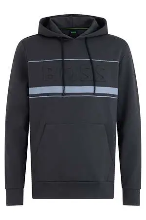 BOSS Graphic Logo Pullover Hoodie - Grey