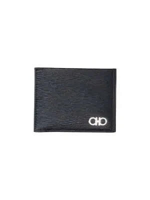 FERRAGAMO Logo Bifold Wallet - Black