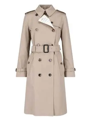 Burberry Double-breasted Trench Coat - Beige