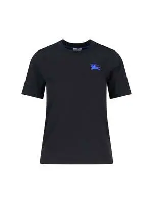 Burberry Crew Neck Short Sleeve T-shirt - Black