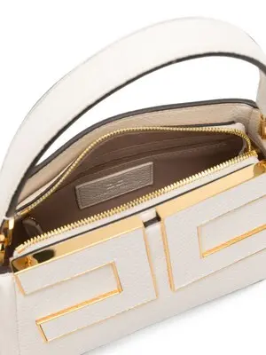 Elisabetta Franchi Faux Leather Handheld Bag - White