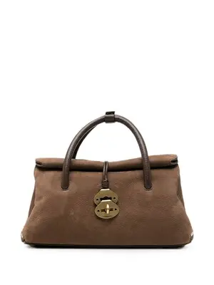 ZANELLATO Dotta Jones Small Leather Handbag - Brown