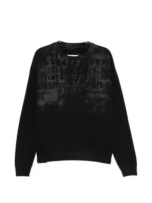MAISON MARGIELA Logo Cotton Sweatshirt - Black