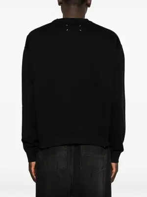 MAISON MARGIELA Logo Cotton Sweatshirt - Black