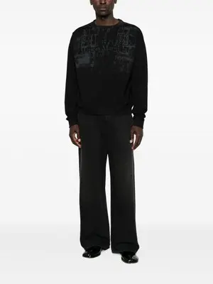 MAISON MARGIELA Logo Cotton Sweatshirt - Black