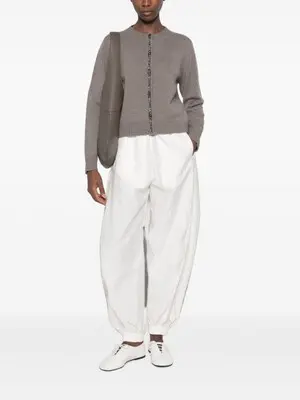 Fabiana Filippi Embellished Wool Cardigan - Brown