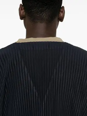Issey Miyake Pleated Cardigan - Blue