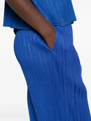Issey Miyake Pleated Wide-leg Cropped Trousers