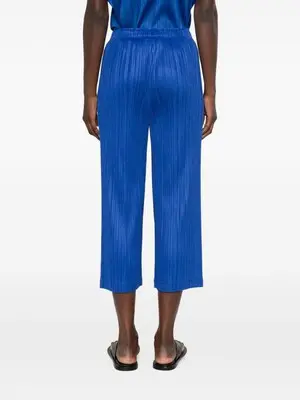 Issey Miyake Pleated Wide-leg Cropped Trousers