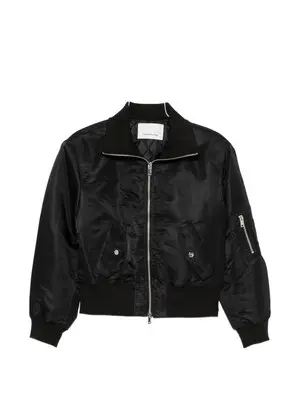 THE FRANKIE SHOP Storm Cropped Bomber Jacket - Black