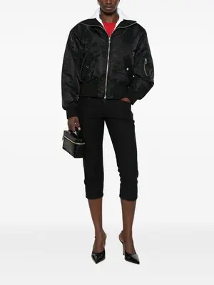 THE FRANKIE SHOP Storm Cropped Bomber Jacket - Black