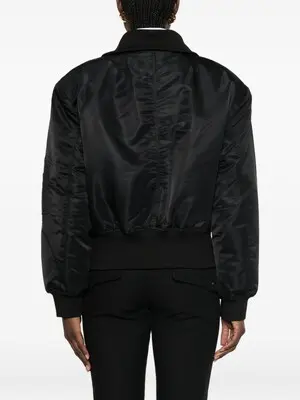 THE FRANKIE SHOP Storm Cropped Bomber Jacket - Black