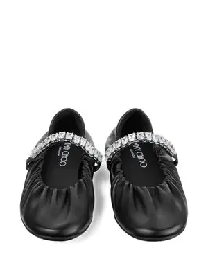 JIMMY CHOO Jade Embellished Ballet Flats - Black