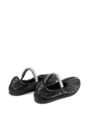 JIMMY CHOO Jade Embellished Ballet Flats - Black