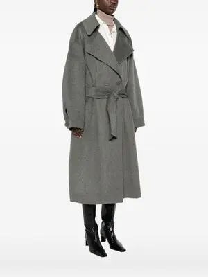 THE FRANKIE SHOP Issen Wool Blend Coat - Grey