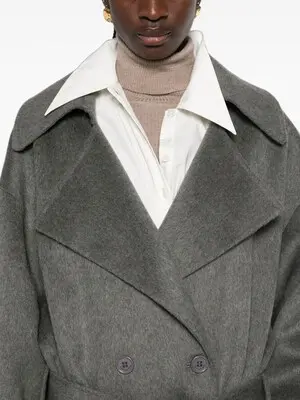 THE FRANKIE SHOP Issen Wool Blend Coat - Grey