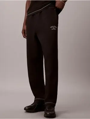 Calvin Klein Stitch Arch Logo Graphic Sweatpants - Black