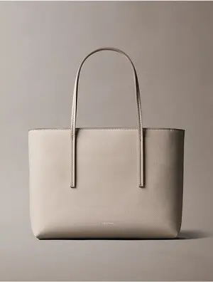Calvin Klein Embossed Logo Small Tote Bag - Chateau Grey