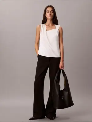 Calvin Klein Lock Large Shoulder Bag - Black
