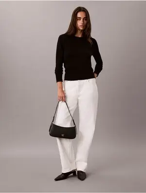 Calvin Klein Monogram Shoulder Bag - Black