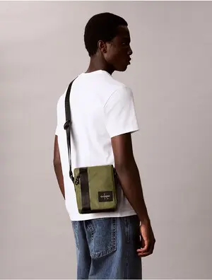 Calvin Klein Monologo Patch Reporter Bag - Olive Night