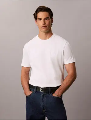 Calvin Klein Varsity Logo Interlock Tee - Bright White