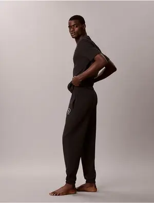 Calvin Klein Brushed Waffle Sleep Tee - Black