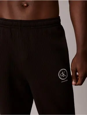 Calvin Klein Brushed Waffle Sleep Tee - Black