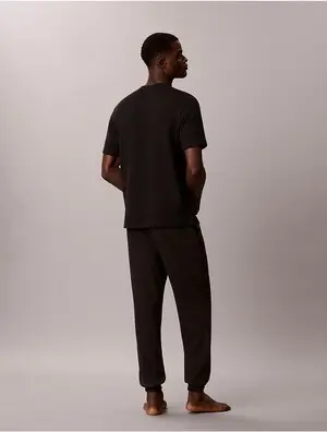 Calvin Klein Brushed Waffle Sleep Tee - Black