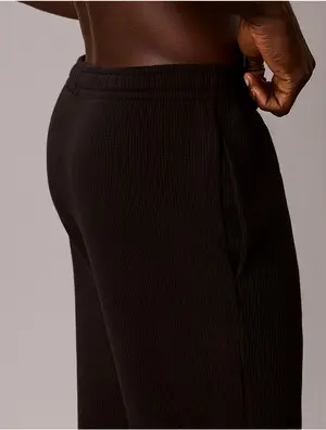 Calvin Klein Brushed Waffle Sleep Tee - Black