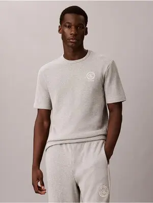 Calvin Klein Brushed Waffle Sleep Tee - Grey Heather