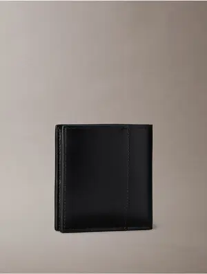 Calvin Klein Allover Emblem Logo Trifold Wallet With Coin Pouch