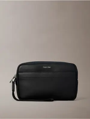 Calvin Klein Raised Logo Pouch - Black