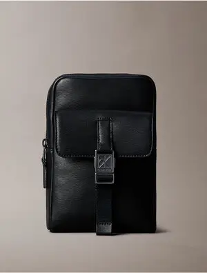 Calvin Klein Emblem Logo Sling Bag - Black