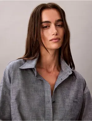Calvin Klein Chambray Button-down Sleep Shirt