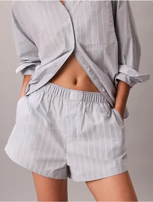 Calvin Klein Cotton Poplin Relaxed Button-down Sleep Shirt