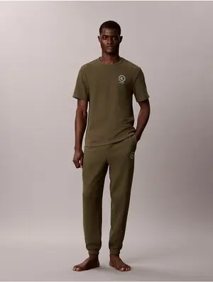 Calvin Klein Brushed Waffle Sleep Joggers - Olive Night