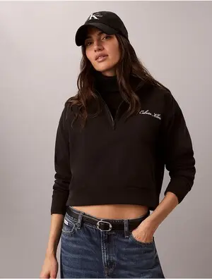 Calvin Klein Cotton Jersey Sweatshirt - Black
