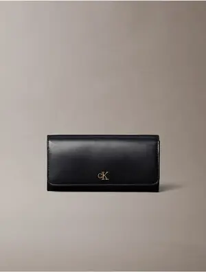 Calvin Klein Monogram Hardware Long Wallet - Black