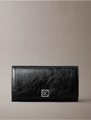 Calvin Klein Emblem Logo Bifold Wallet - Black