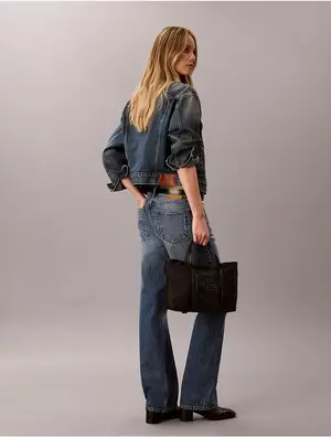 Calvin Klein Nylon Small Tote Crossbody Bag