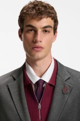 Hugo Extra-slim-fit Suit Jacket In Melange Stretch Twill