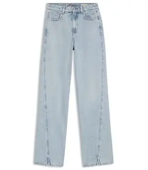 BOSS High-rise Wide-leg Jeans With Contrast Stitching