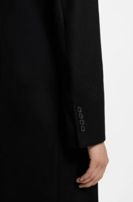 BOSS Single-breasted Formal Wool Coat