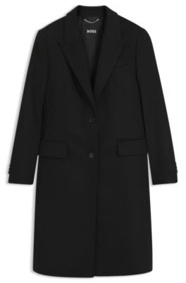 BOSS Single-breasted Formal Wool Coat