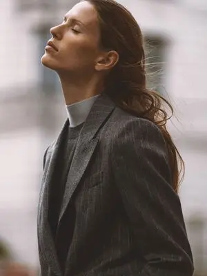 REISS Astrid Petite Wool Double-breasted Pinstripe Blazer