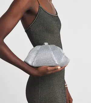 Judith Leiber Crystal Gemma Clutch Bag - Silver