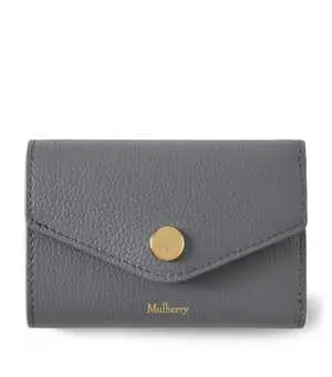 Mulberry Leather Folded Wallet - Grey