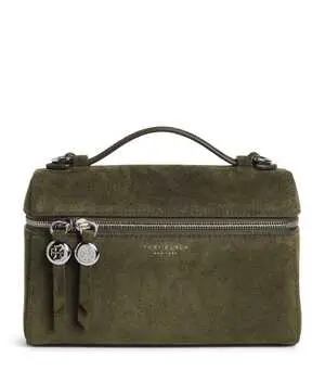 Tory Burch Suede Romy Clutch Bag
